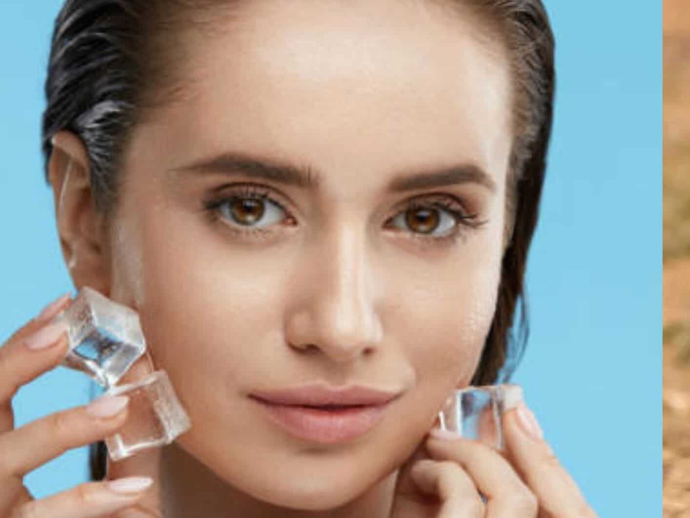 Benefits of rubbing ice cubes on face