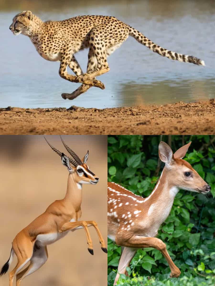 Cheetah vs Deer vs Springbok: Who can win a 5km race?