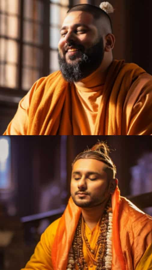 AI imagines Honey Singh, Badshah, MC Stan, other rappers as Indian monks