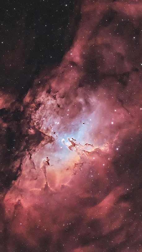 Eagle Nebula High Resolution Zoom Into Pillars Of Creation