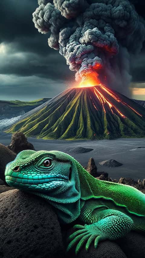 8 creatures that live near volcano